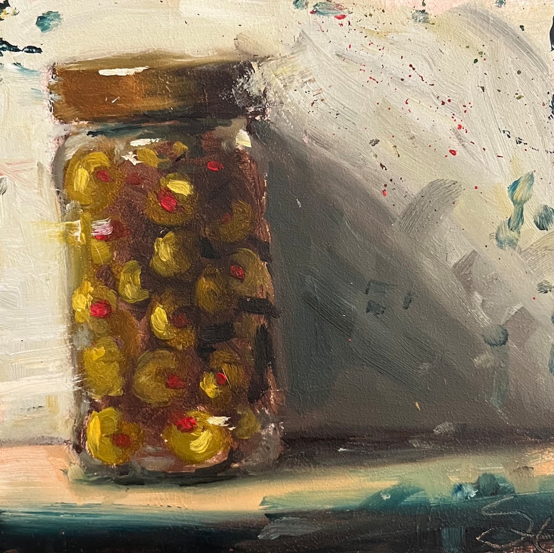 Original Alla Prima Oil Painting 17x17cm 'olives' - Etsy