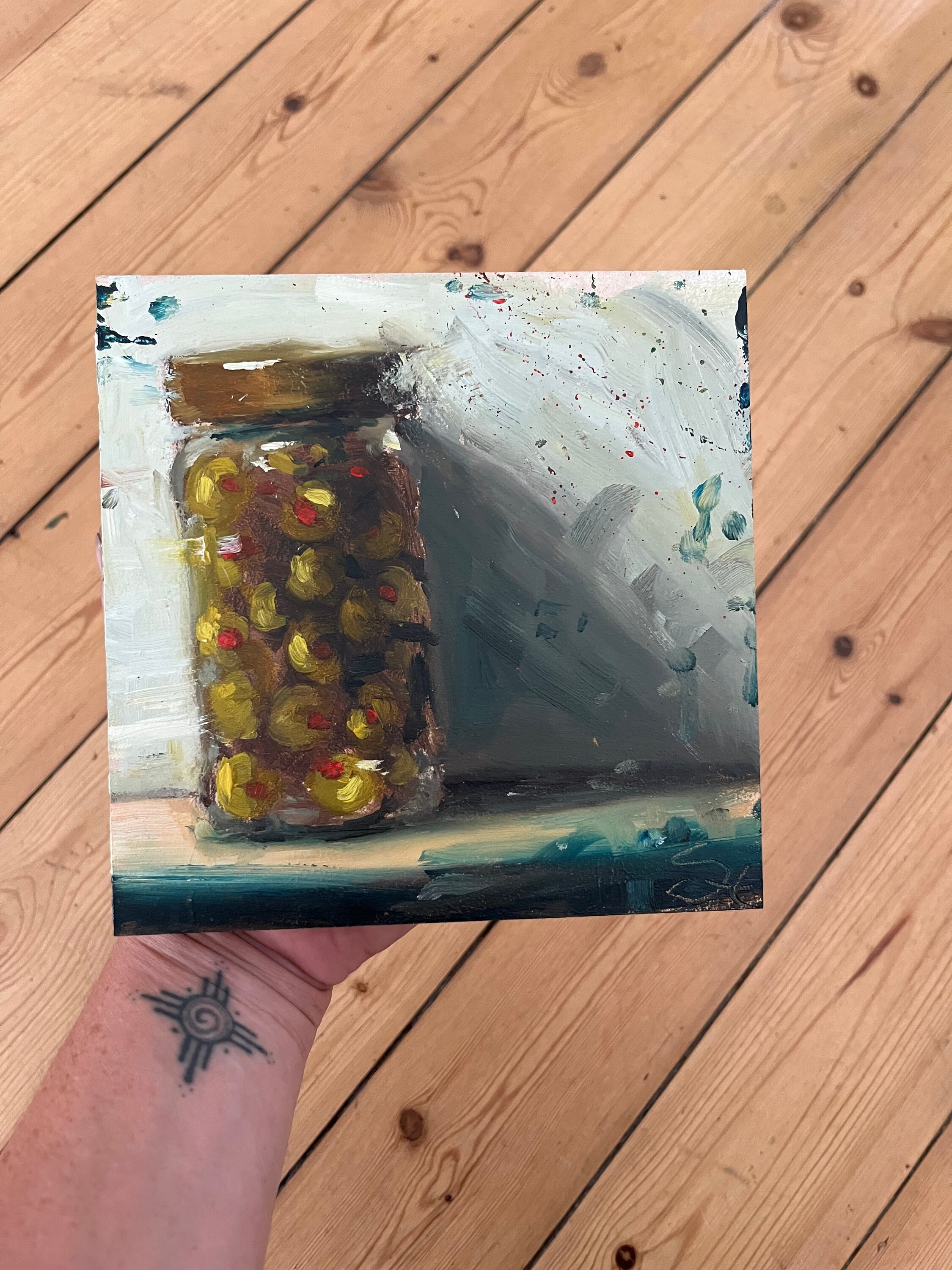 Original Alla Prima Oil Painting 17x17cm 'olives' - Etsy