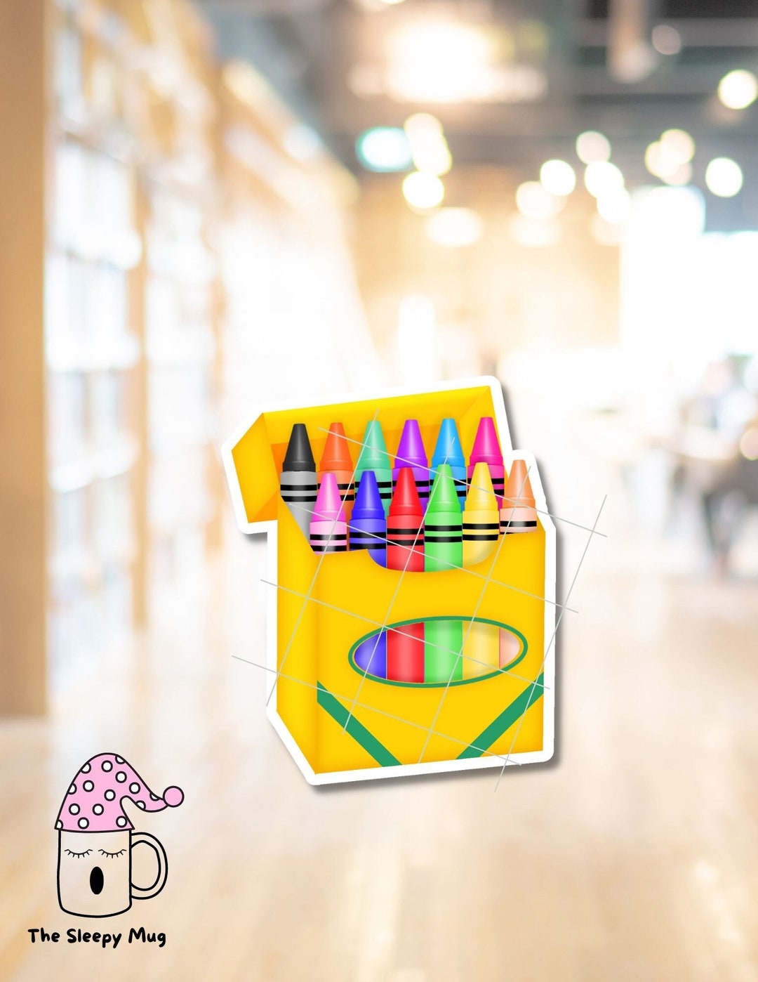 Crayon Box Sticker Kindergarten Coloring Pages School Teacher Daycare ...