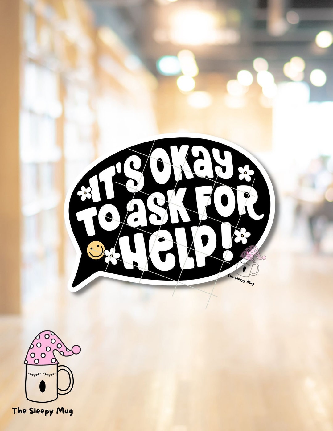 It's Okay to Ask for Help STICKER Social Worker Work Employee Case ...