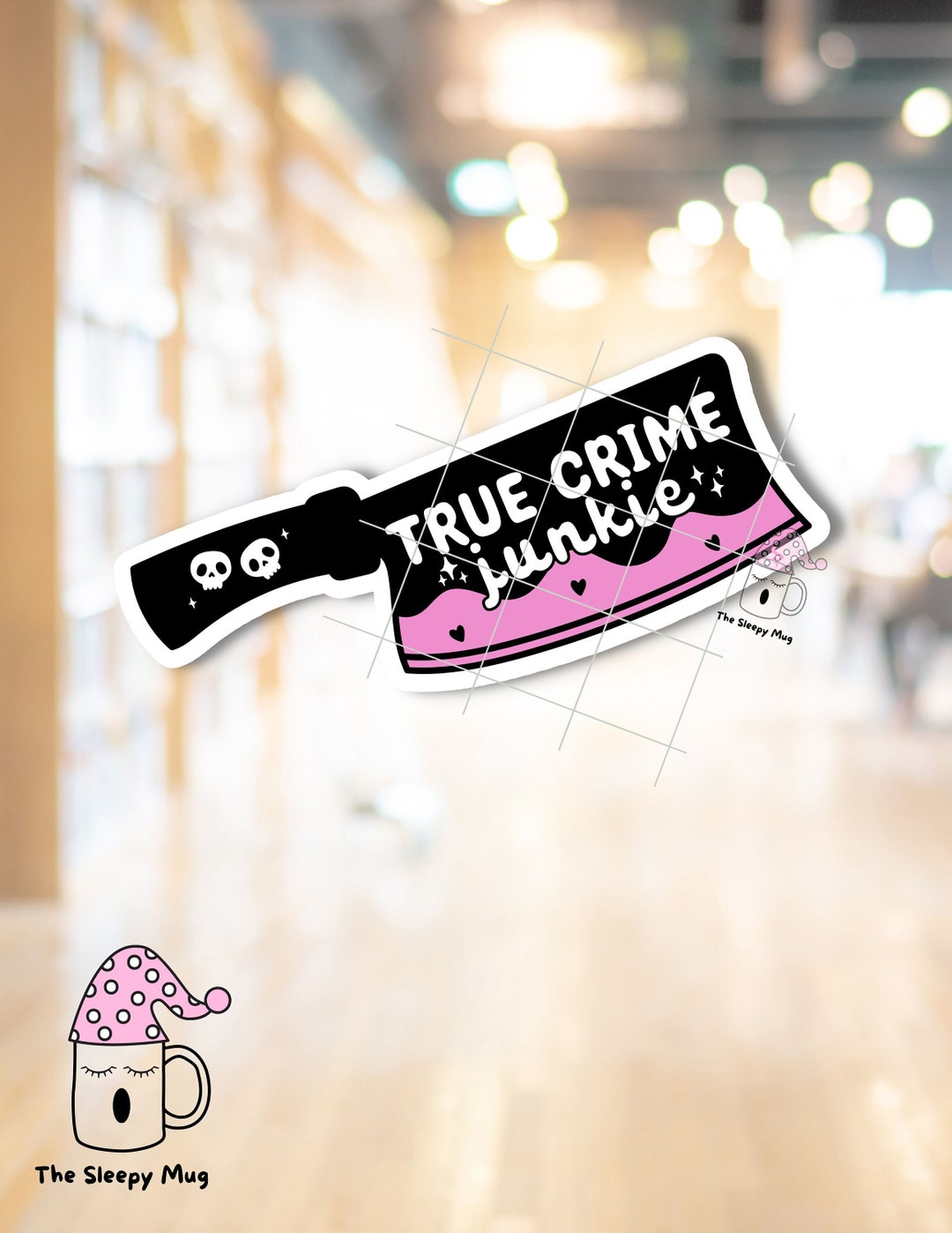 True Crime Junkie STICKER Bookish Book Lover Murder Kindle Sticker ...