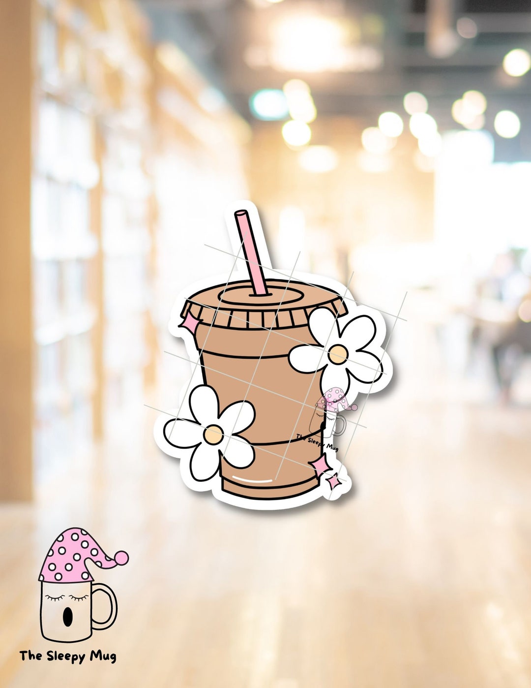 Iced Coffee STICKER Ice Girly Latte Mocha Vanilla Frozen Lover Plastic ...
