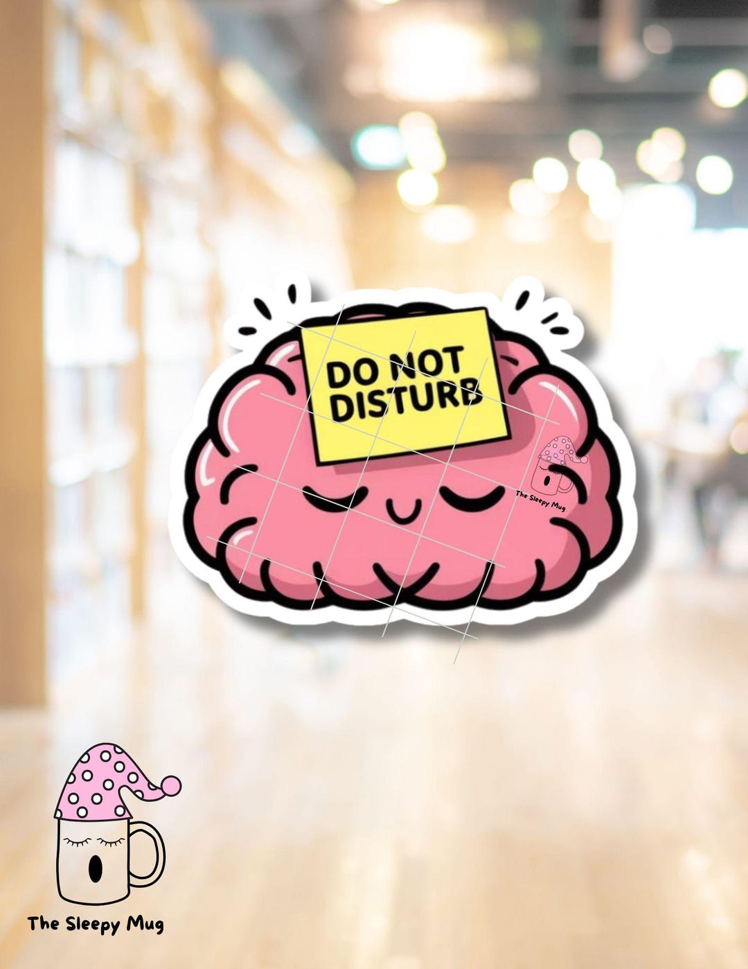 Do Not Disturb Brain Sticker for Mental Health Awareness Journals ...