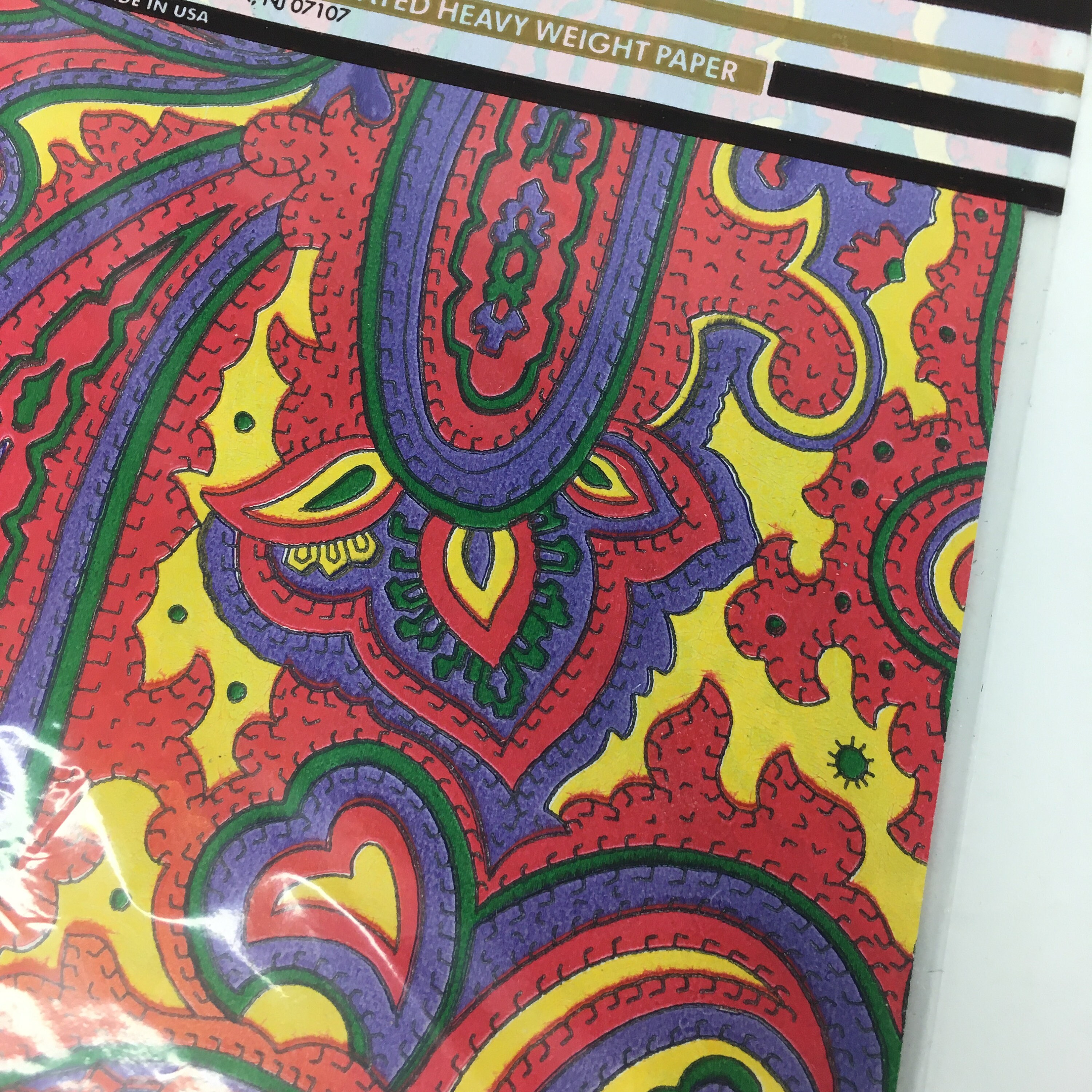 Psychedelic Hippie Paisley Gift Wrapping Sheets Domino USA Red - Etsy.de