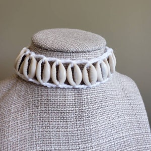 Cowrie Shell Choker, White - Etsy