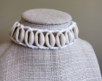 Cowrie Shell Choker Wedding White - Etsy