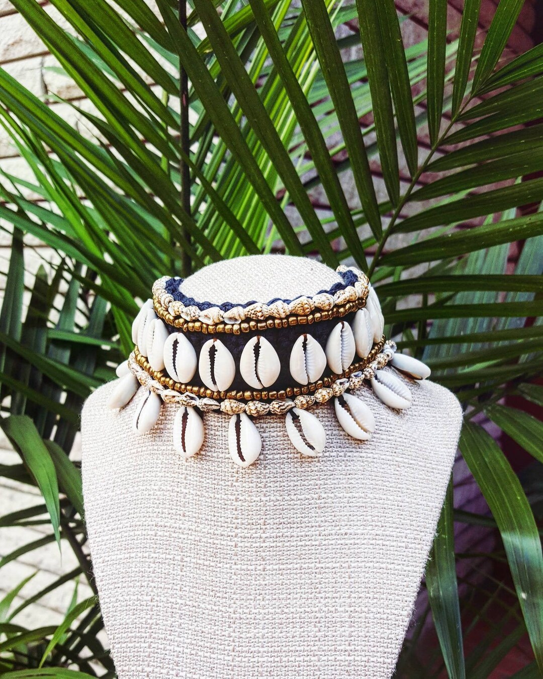Cowrie Shell Choker, Black - Etsy