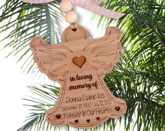 In Memory Angel Christmas Ornament Sign Laser File | Etsy