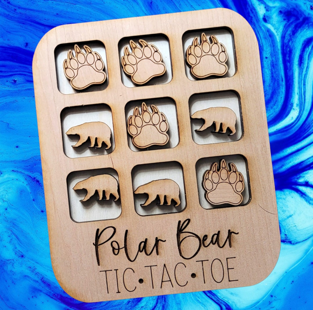 Polar Bear Tic Tac Toe, Polar Bear, Tic Tac Toe, SVG for Laser, Digital ...