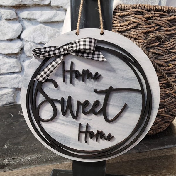 Round Home Sign - Etsy