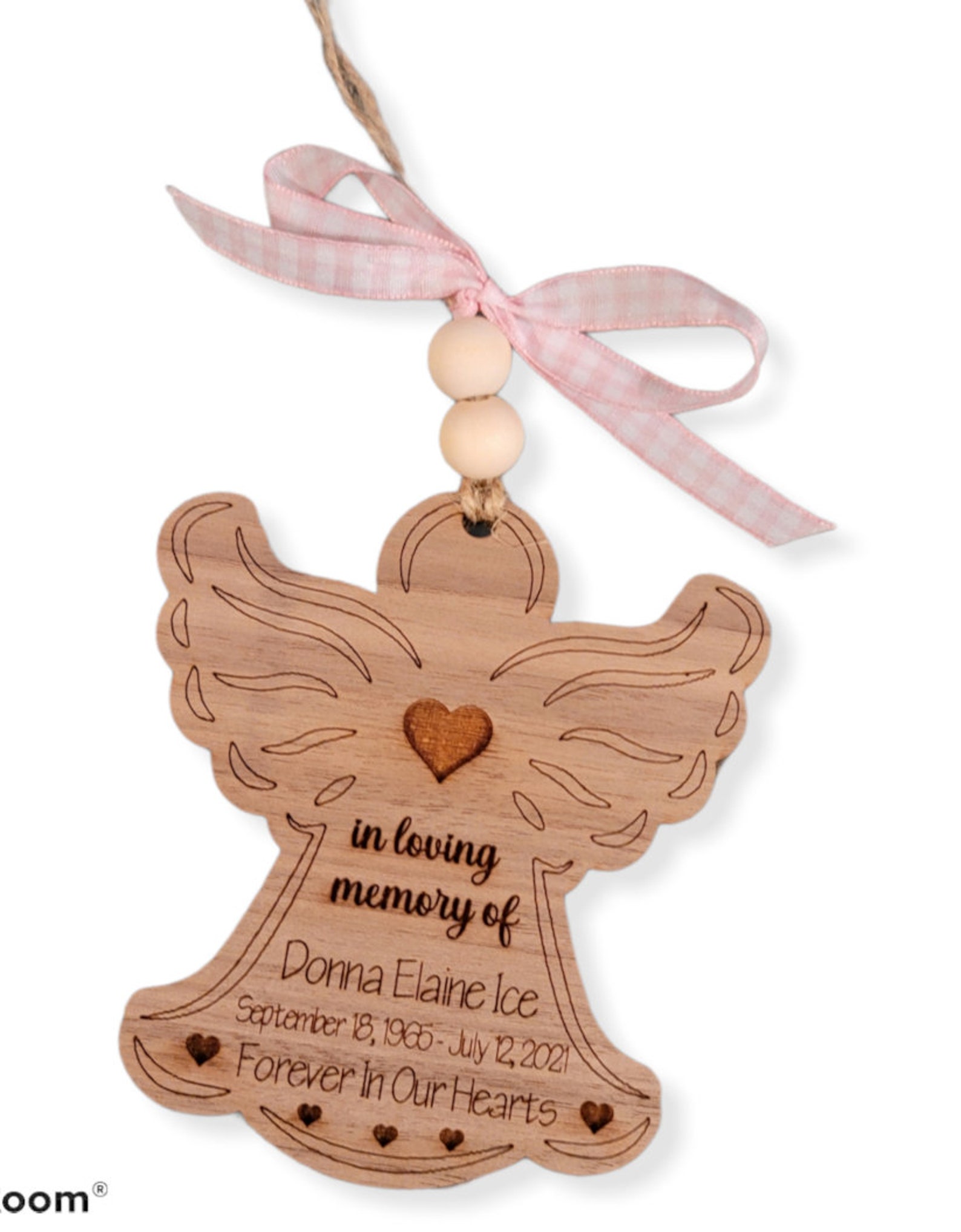 In Memory Angel Ornament Sign Christmas SVG Laser File - Etsy