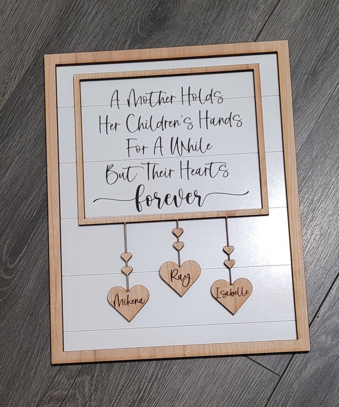 A Mothers Holds Her Children's Hands, Sign, Bundle From 1 = 10 Hearts ...