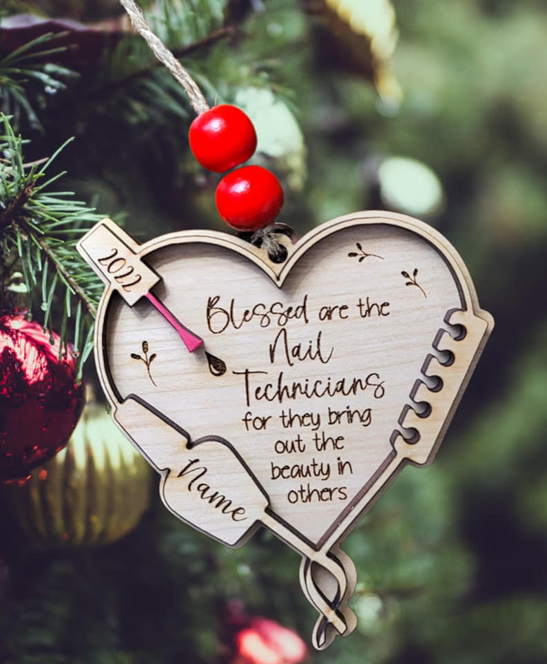 Blessed Are the Nail Techs, Ornament, Christmas Ornament, Digital File ...