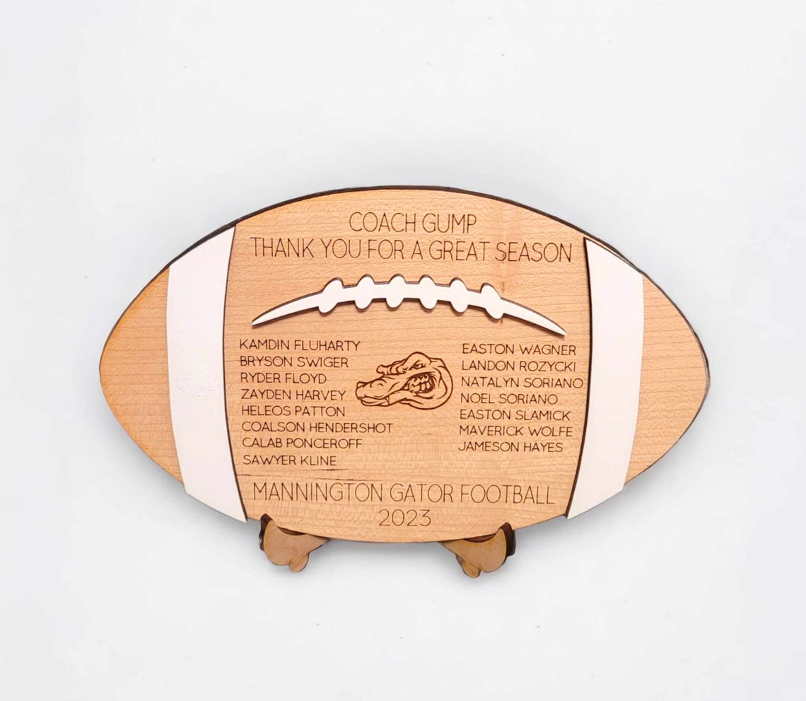 Football Team Plaque SVG Laser Cut File (digital File Only) - Etsy