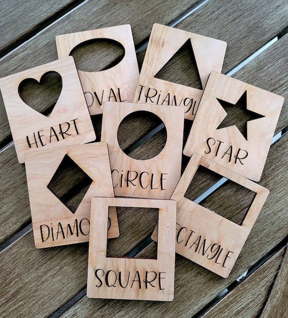 Shapes Flashcards Preschool Educational SVG Laser File - Etsy