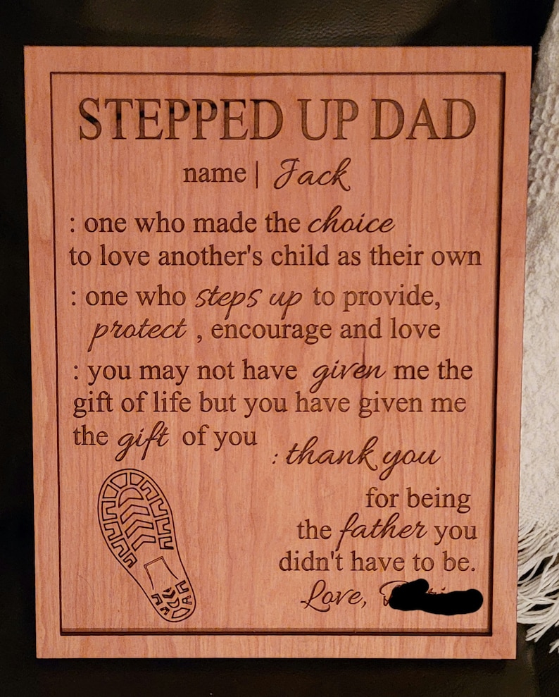 Stepped up Dad, Stepdad, Step Father, Sign, SVG, Laser File, Glowforge ...