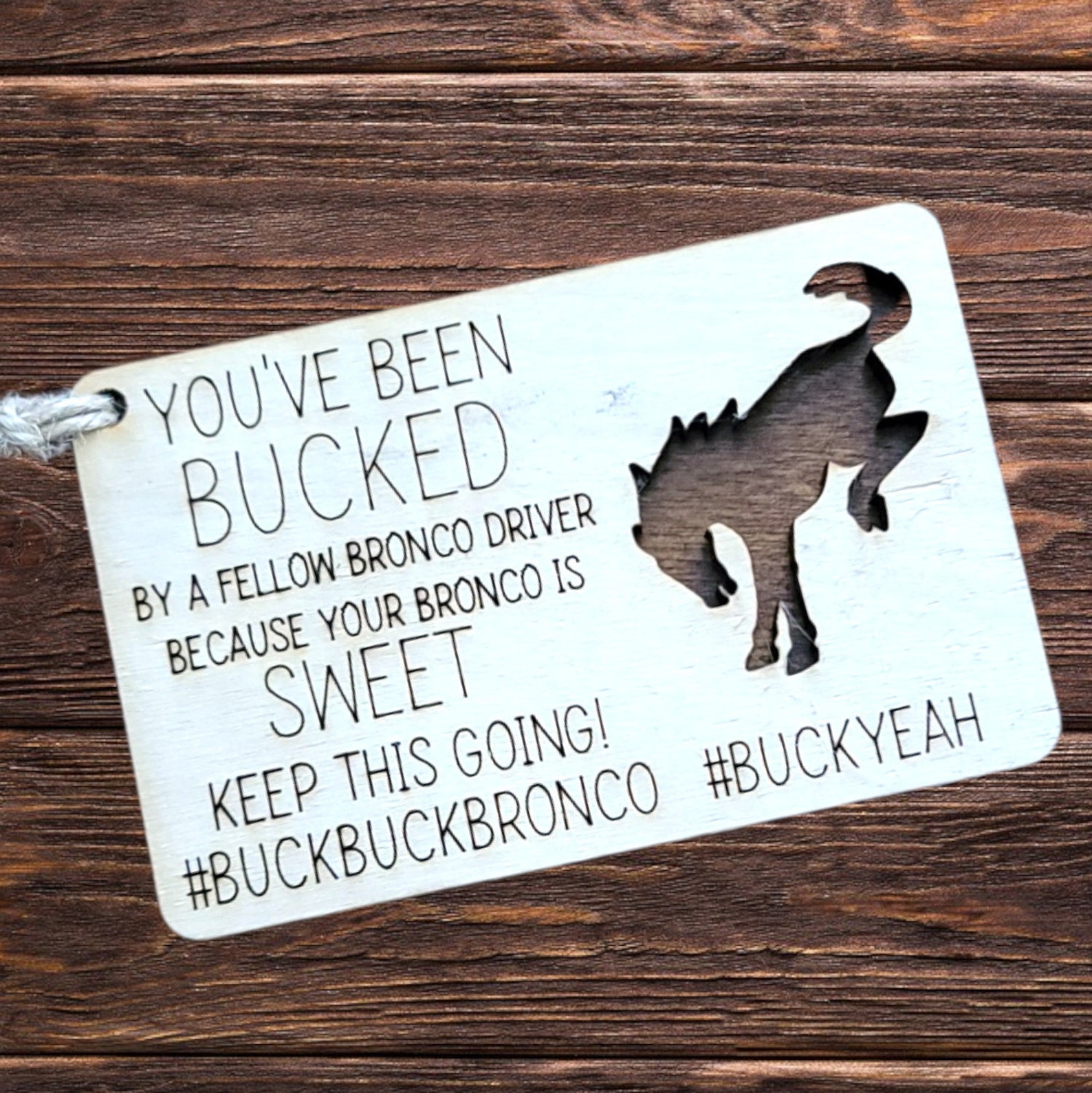 You've Been Bucked Tag Ornament Christmas Bronco SVG - Etsy