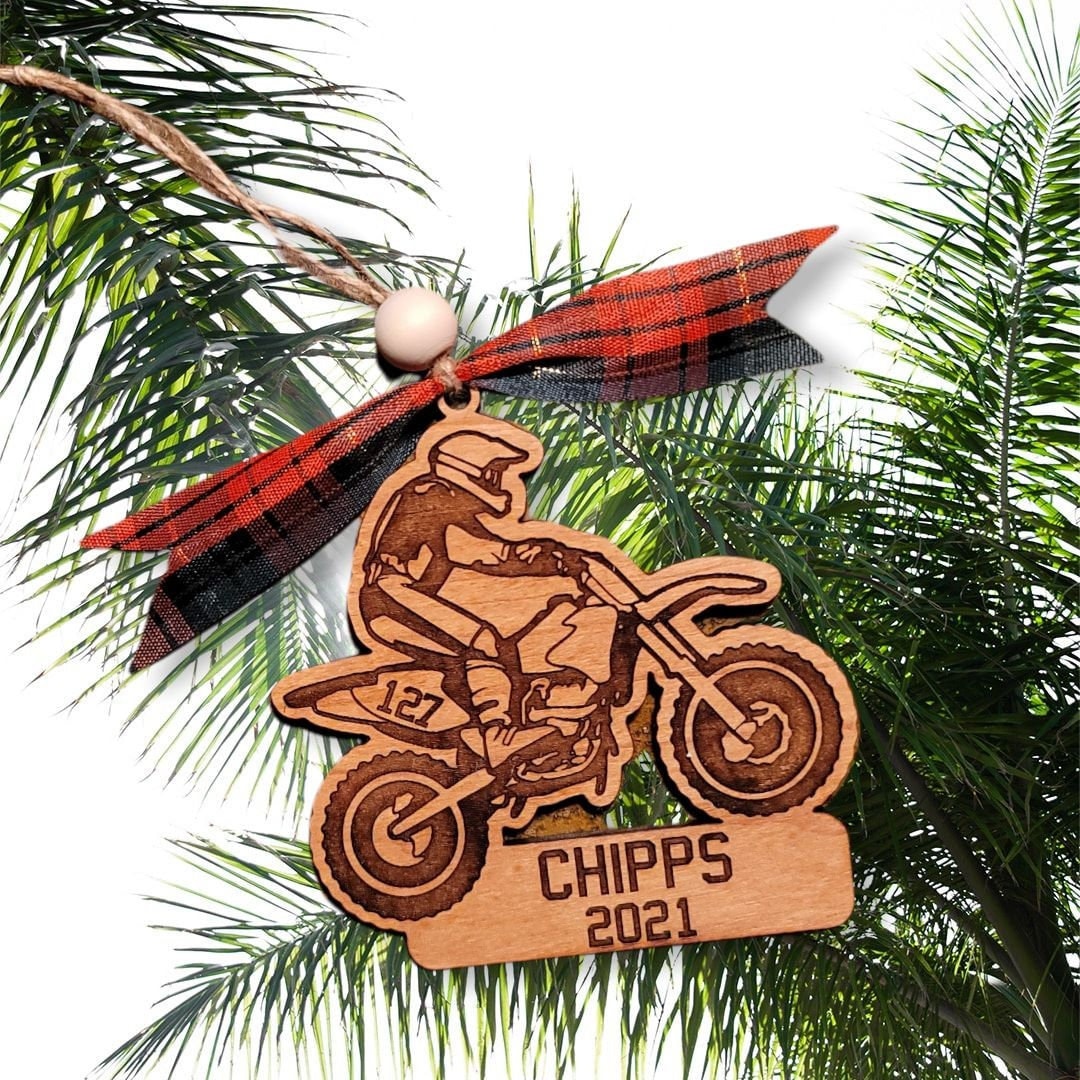 Dirtbike, Racer, Motorcycle, Christmas, SVG, Laser File, Glowforge - Etsy