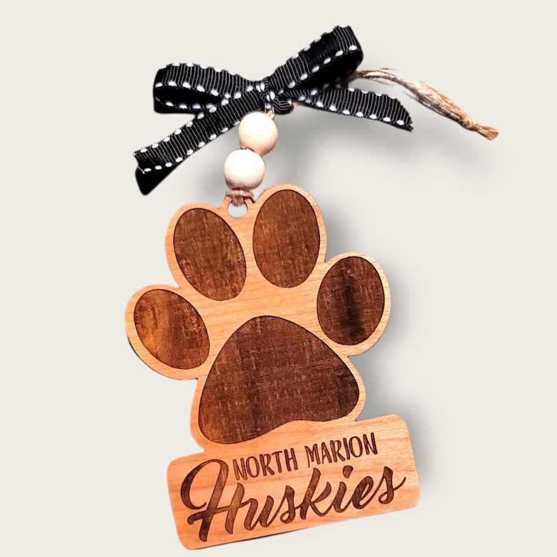 Paw Print, Husky Mascot, Christmas, Ornament, Sign, Laser File, SVG ...