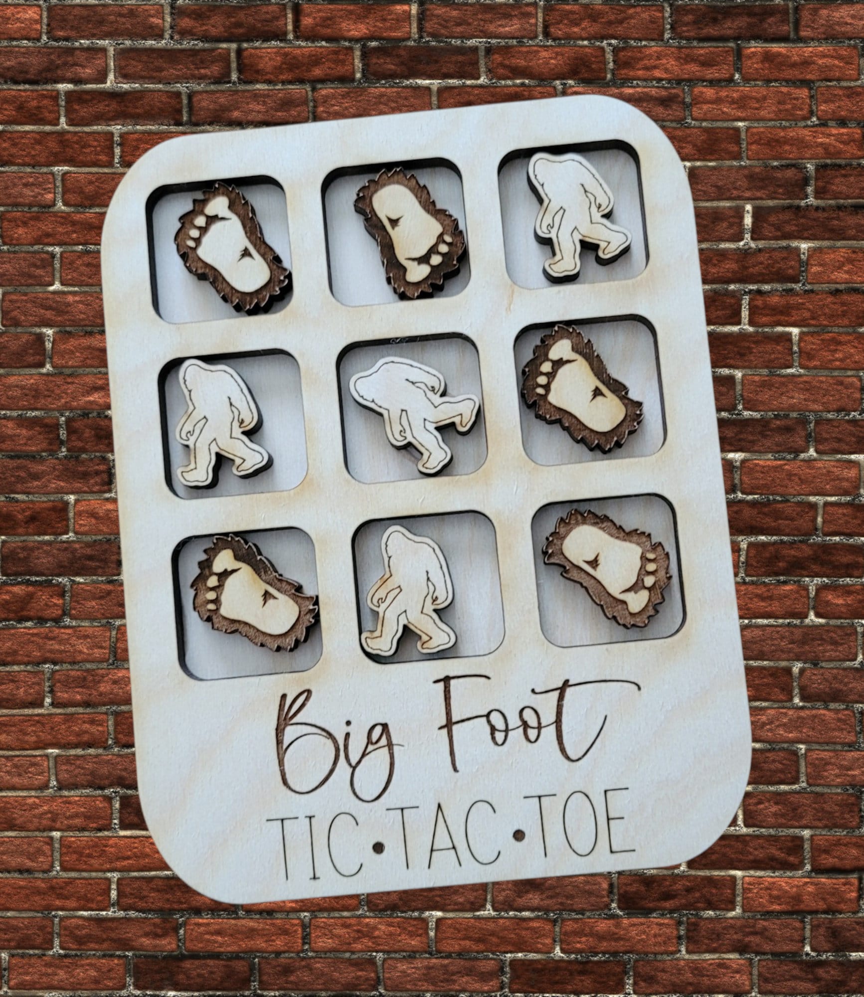 Big Foot Tic Tac Toe SVG Laser File Glowforge - Etsy Singapore