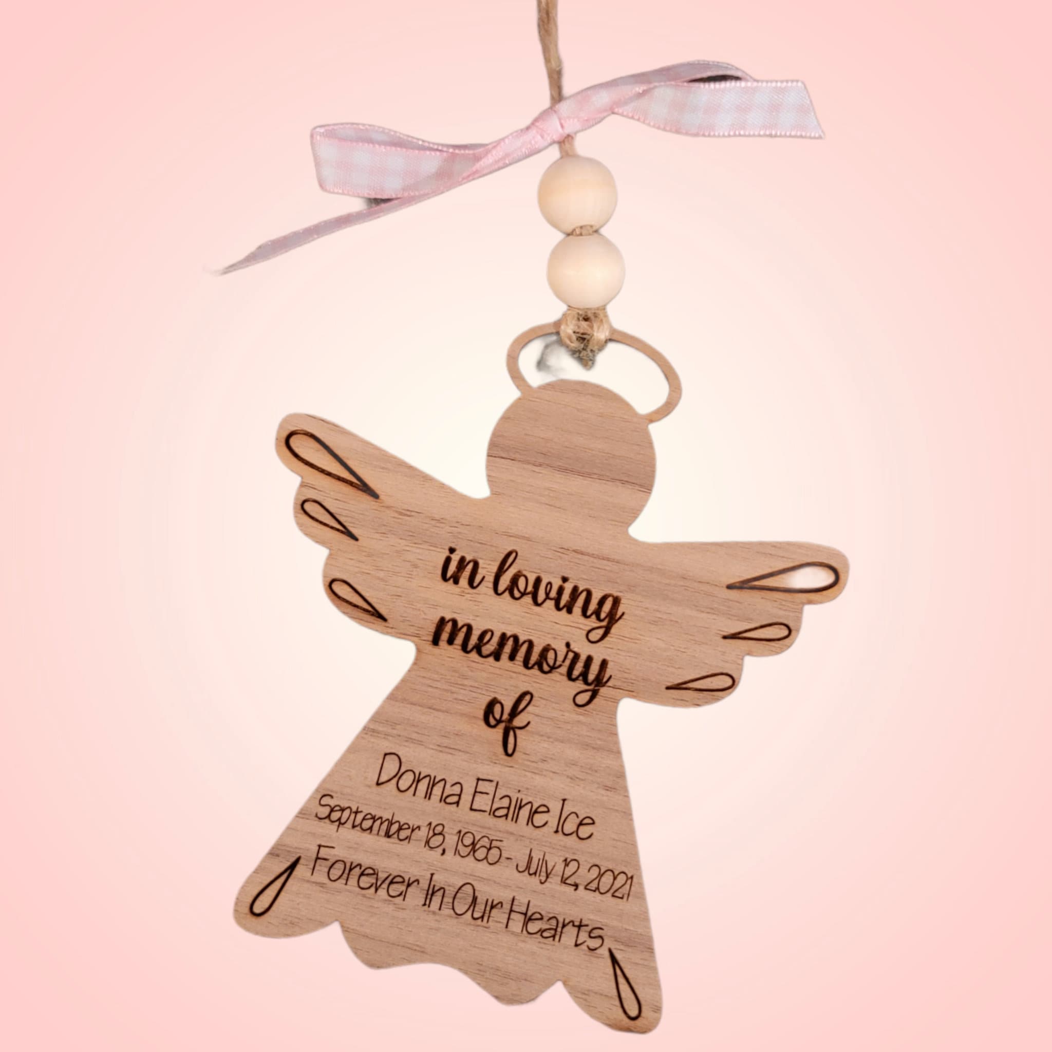 In Memory, Angel, Christmas, Ornament, Sign, Laser File, Glowforge - Etsy