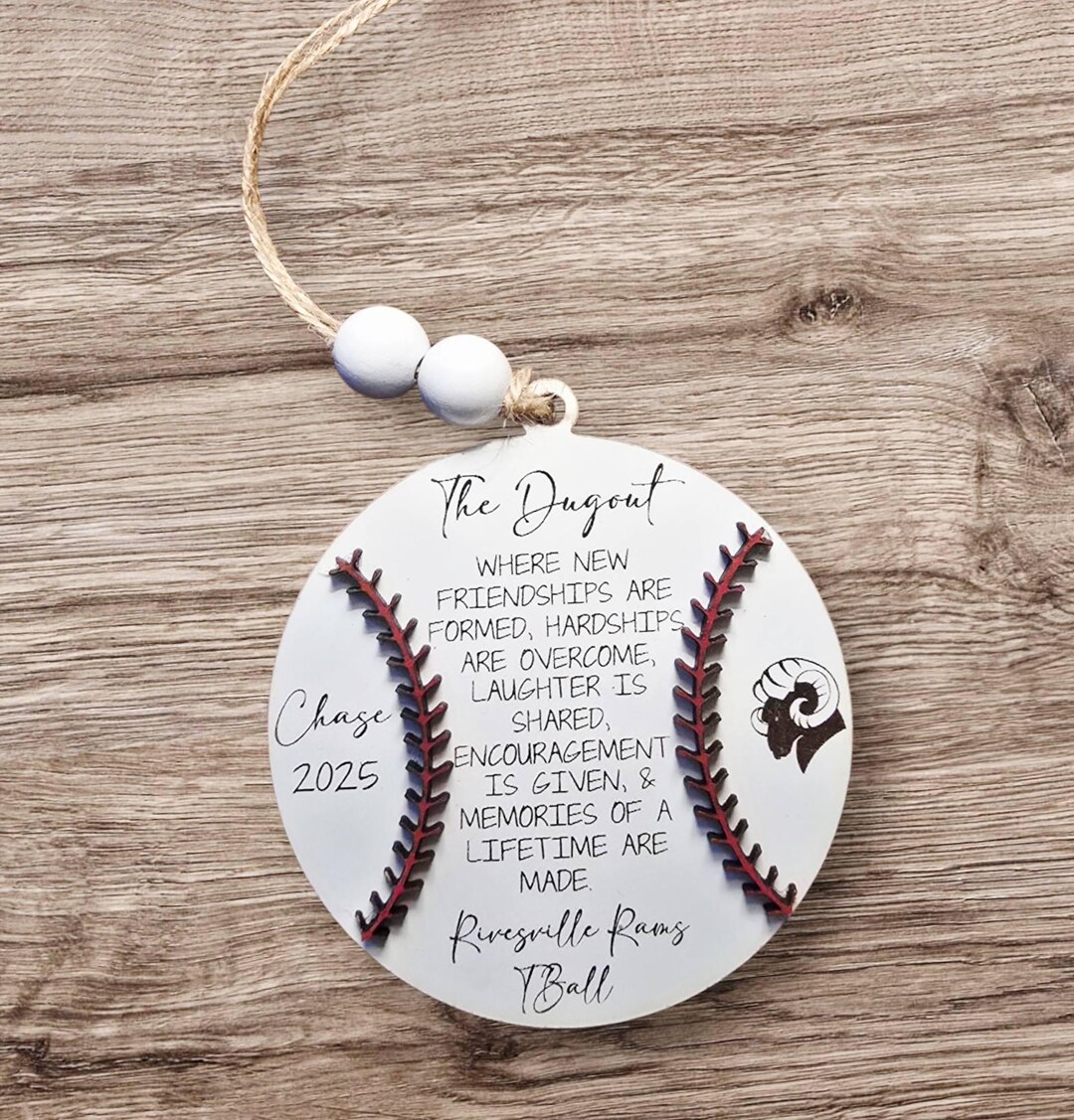 Baseball Ornament: the Dugout, Laser Cut SVG (digital File Only) - Etsy