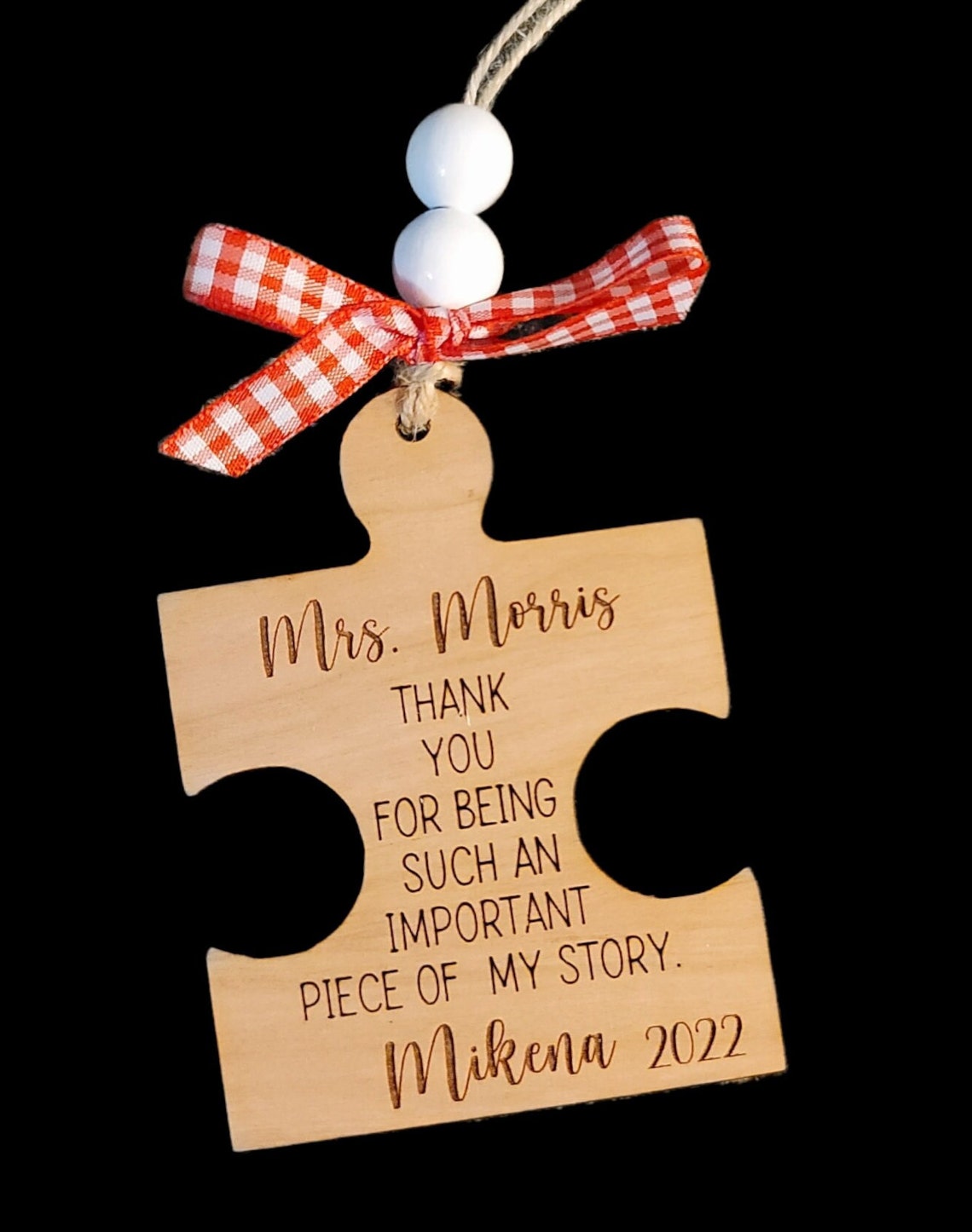 Thank You for Being Such an Important Piece Teacher Teacher - Etsy