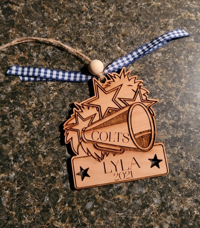 Cheer, Christmas, Ornament, Sign, Laser File, SVG, Glowforge - Etsy