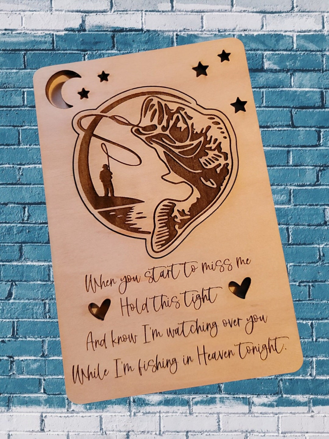 Pocket Hugs, Fishing in Heaven, in Memory, Memorial, SVG, Laser File ...