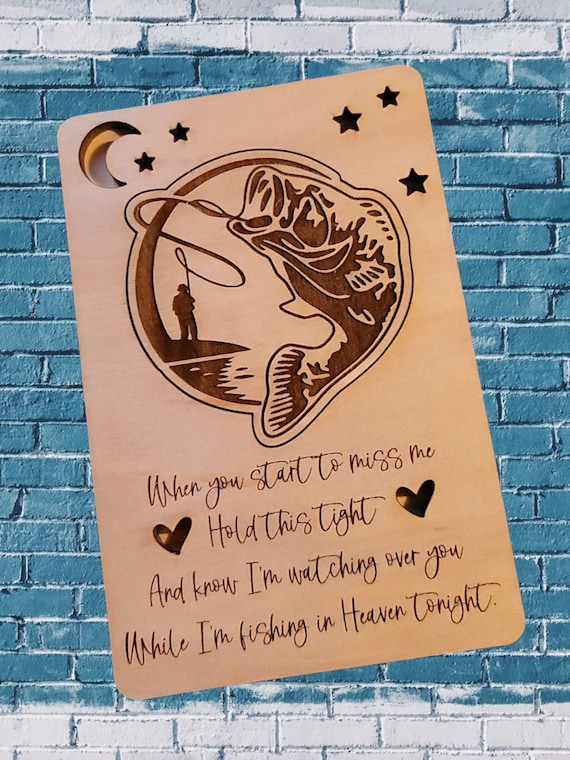 Pocket Hugs Fishing in Heaven in Memory Memorial SVG - Etsy