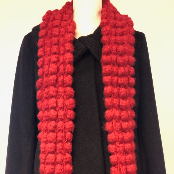 Popcorn Stitch Scarf - Etsy