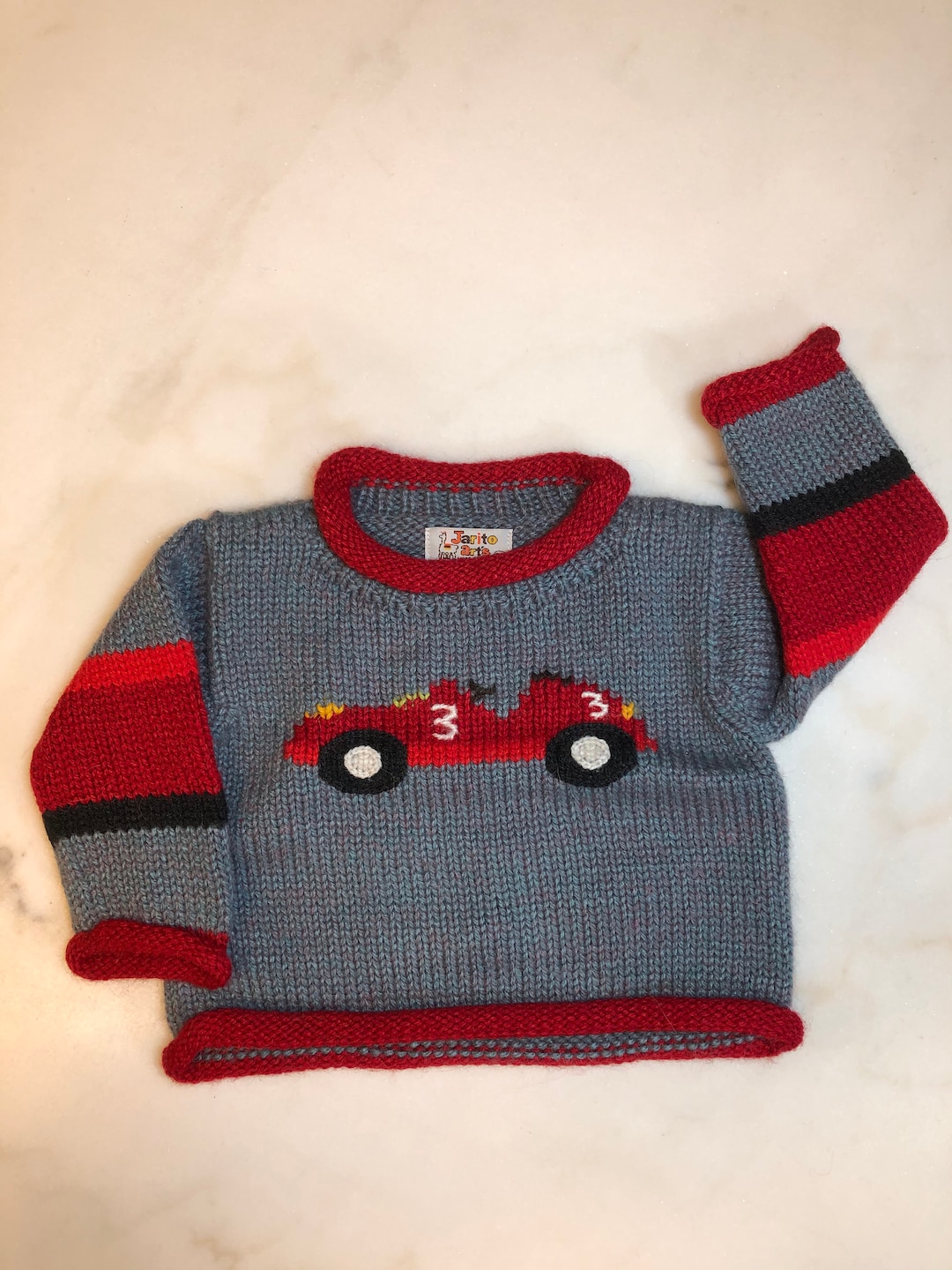 Red Race Car Roll Neck Sweater - Etsy