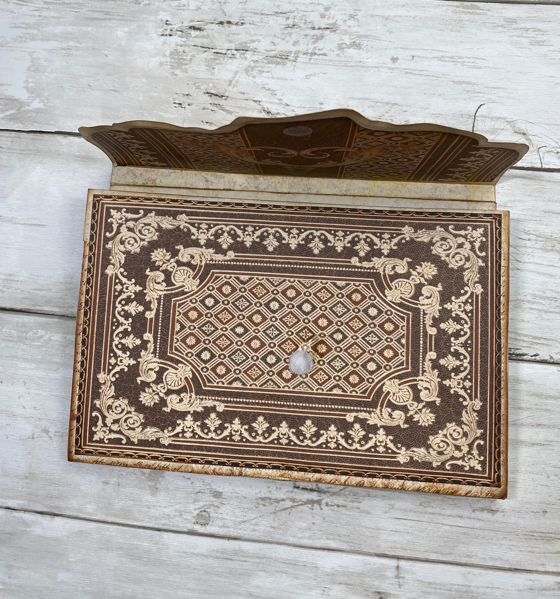 Brown Accordion Ephemera Organizer, Expandable Envelope, Fussy Cut ...