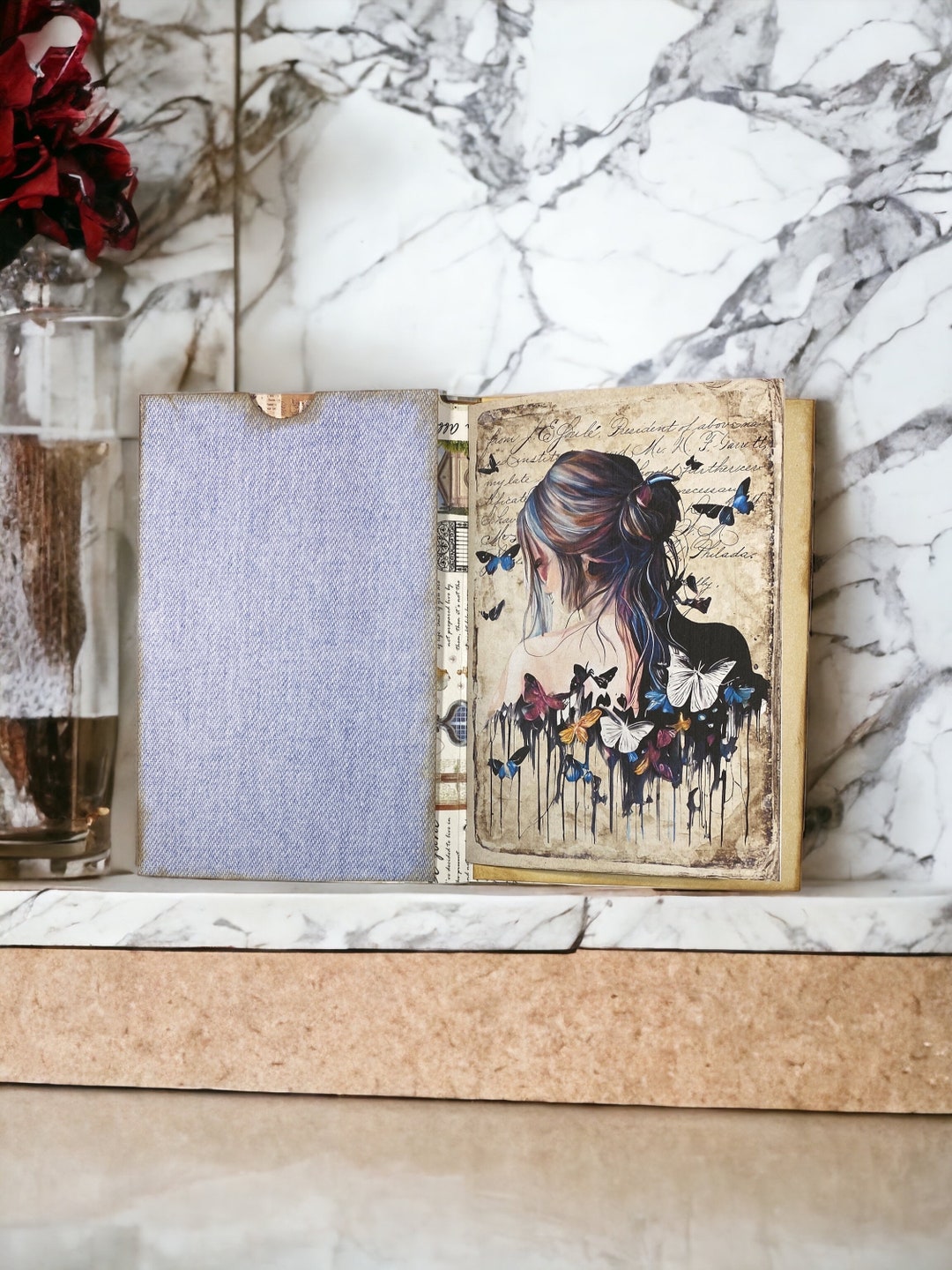 Flip-flop Junk Journal With A Beautiful Woman a Unique and - Etsy