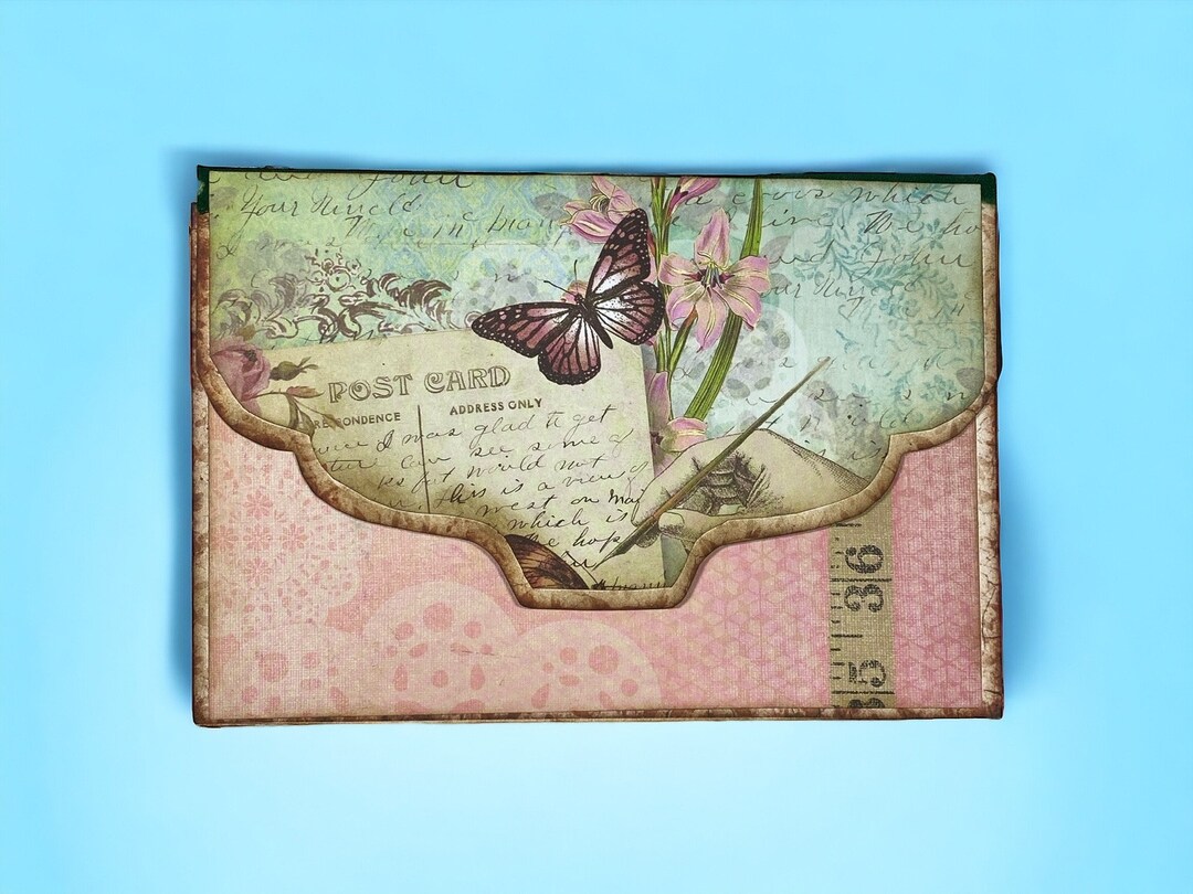 Pink Accordion Ephemera Organizer, Expandable Envelope, Fussy Cut ...