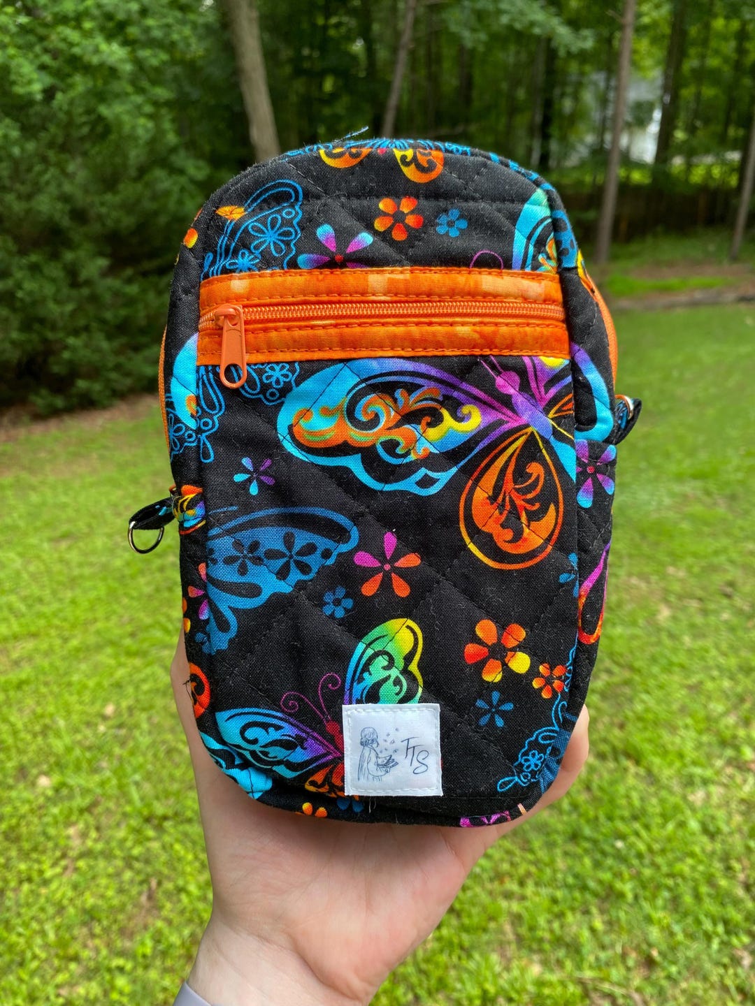 Quilted Butterfly Crossbody Bag | Handmade Nature Bag | Butterfly Theme ...