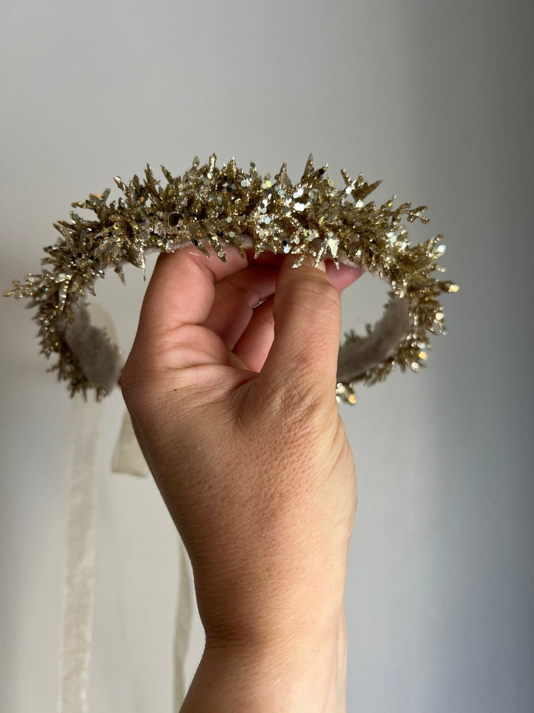 Crystal Crown, Newborn Halo, Sparkle Holiday Crown, Flower Halo, Baby ...