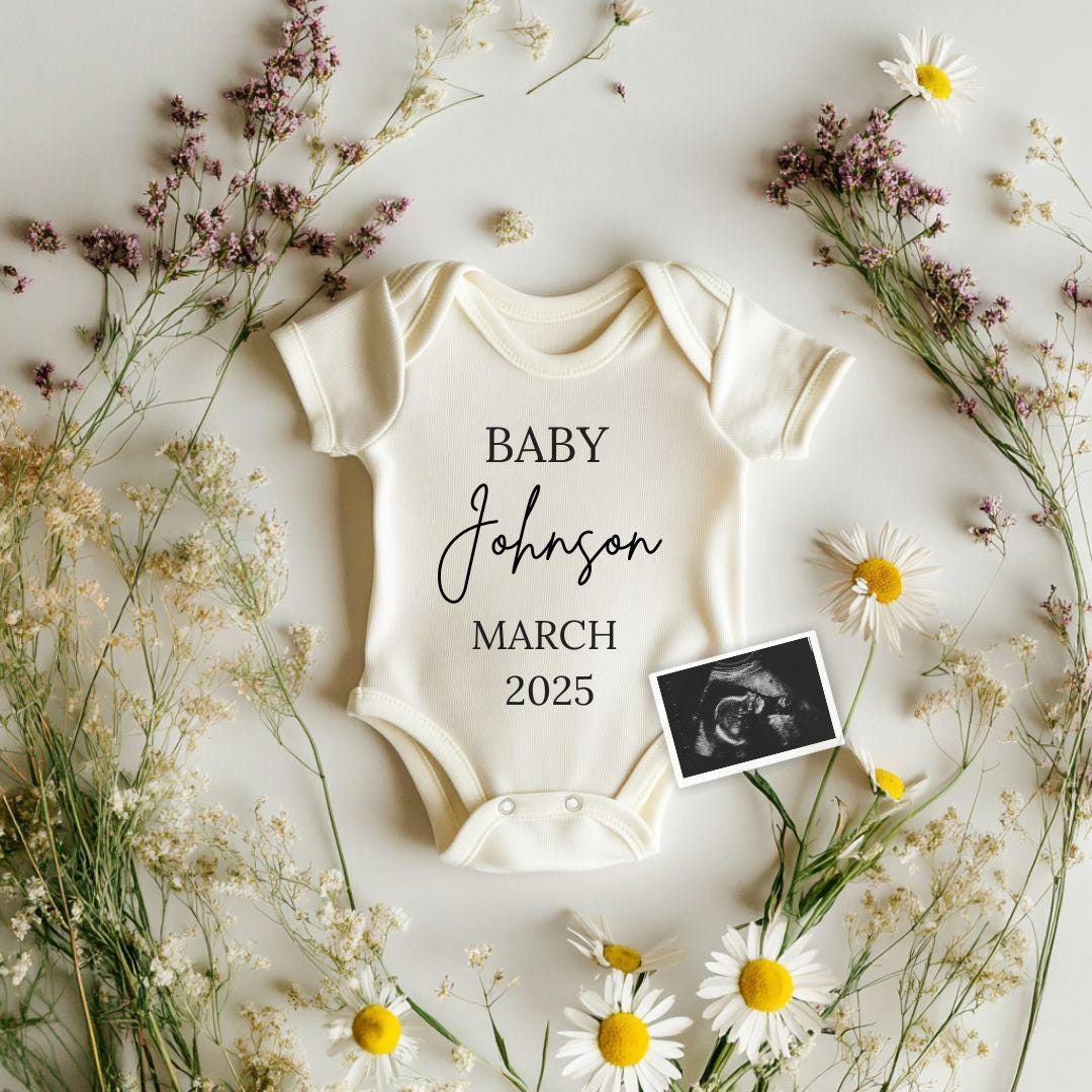 Wildflower Pregnancy Announcement: Personalized Digital Reveal (digital ...