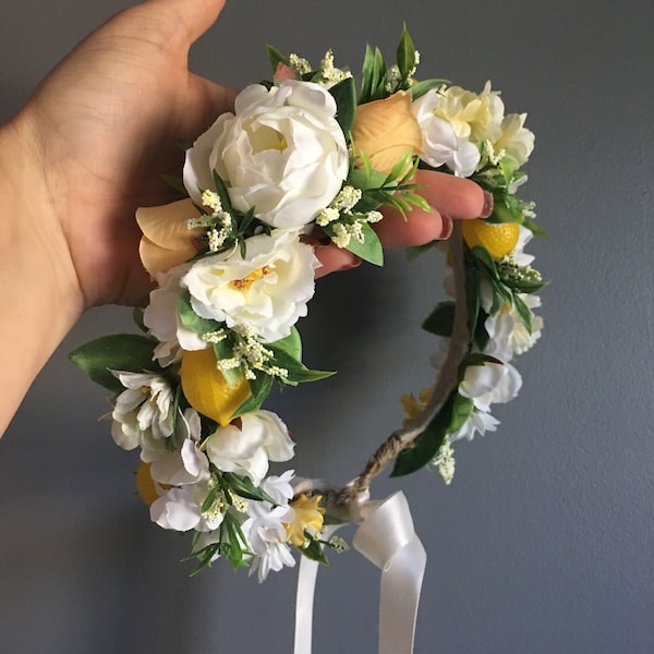 Yellow Flower Crown - Etsy