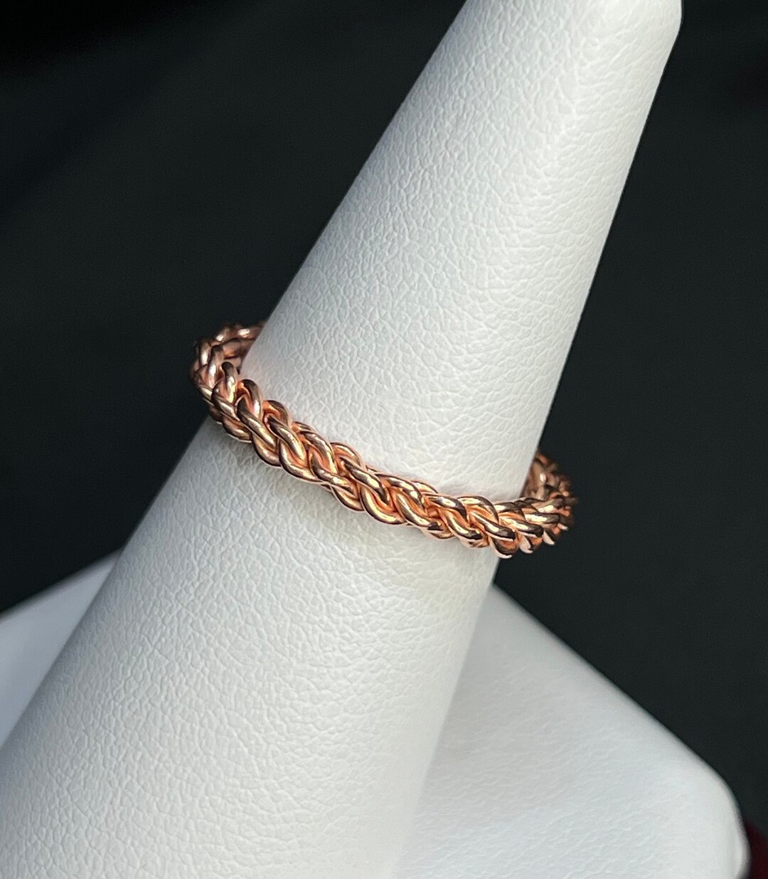 Handcrafted Pure Copper Braided Ring, Size 8, Handmade 2.8 Mm - Etsy