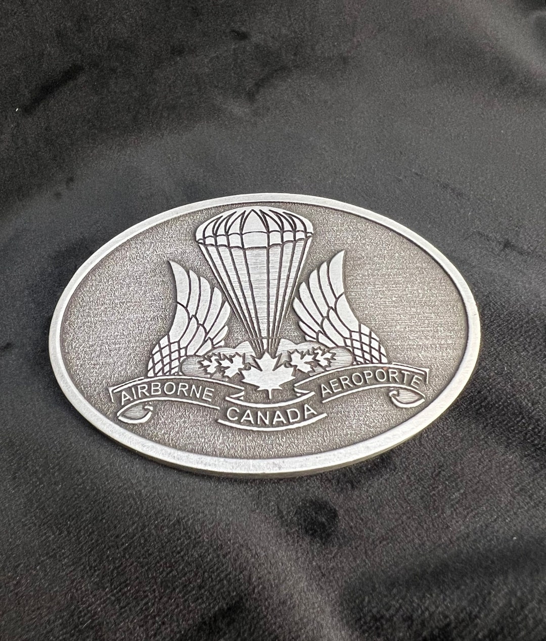 Canadian Airborne Regiment Pewter Belt Buckle - Made in Canada - Etsy