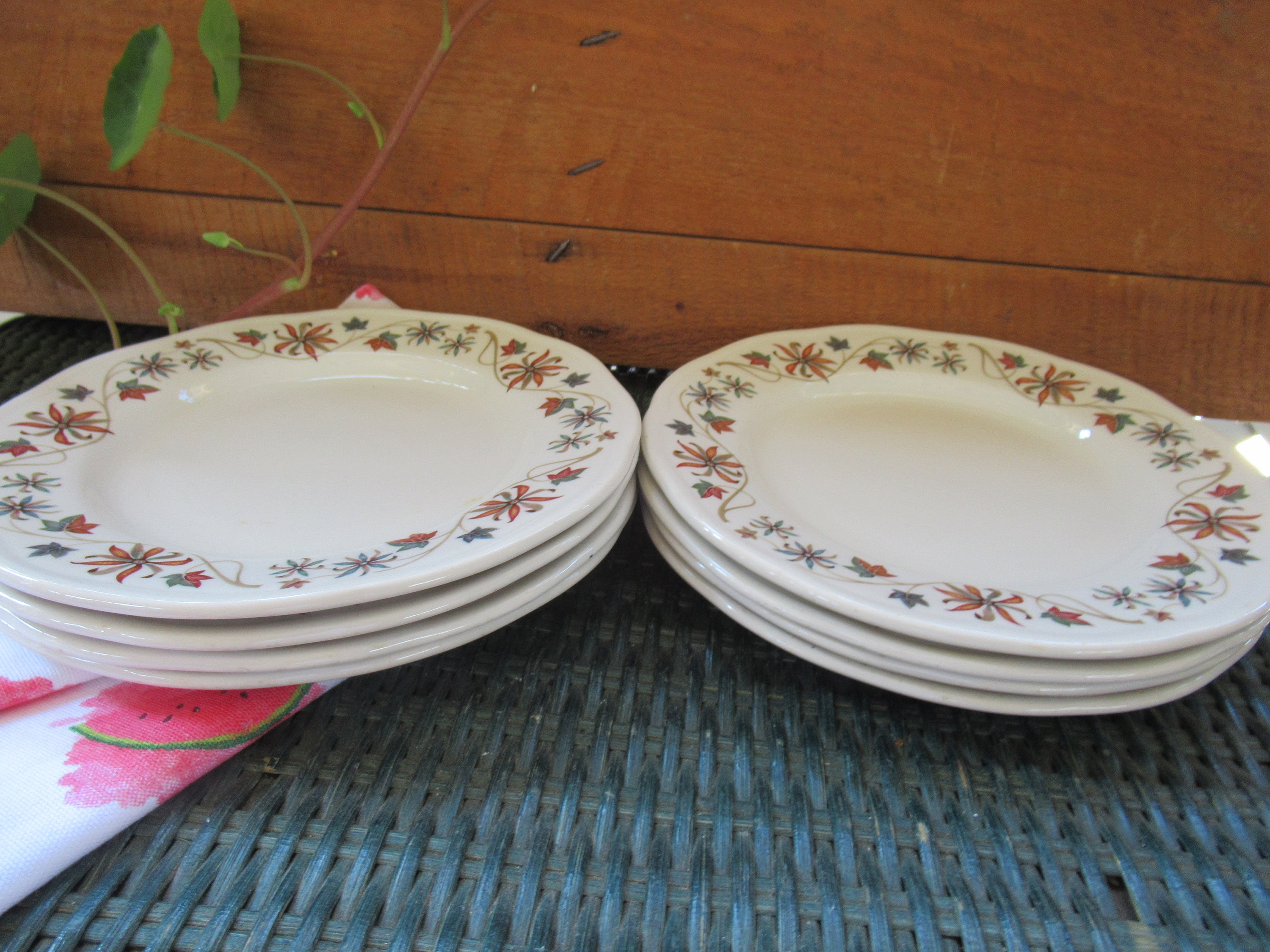 Duraline Grindley Hotel Ware Cassidys 8 Vintage Lunch Plates | Etsy