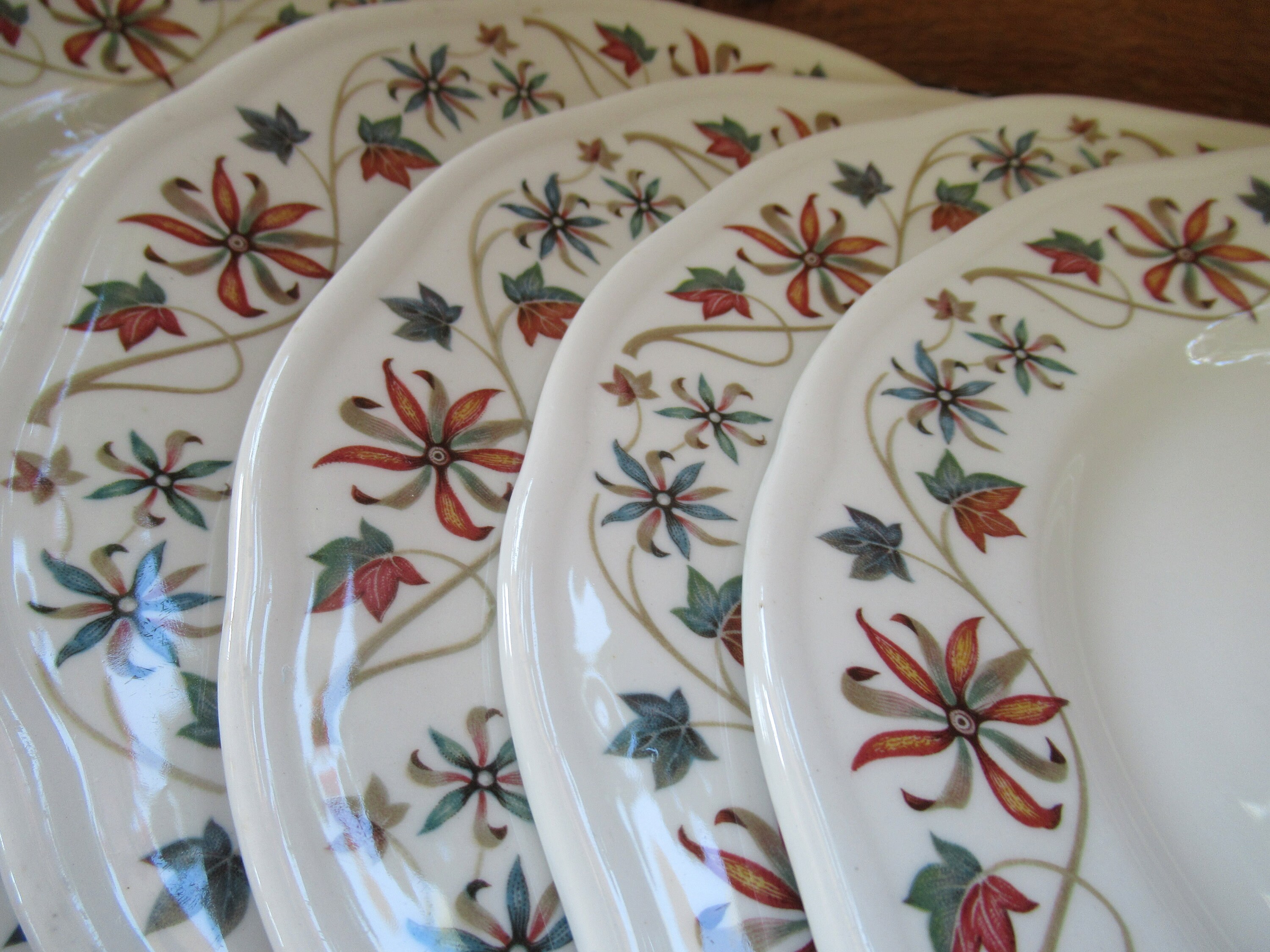 Duraline Grindley Hotel Ware Cassidys 8 Vintage Glazed Lunch Plates ...