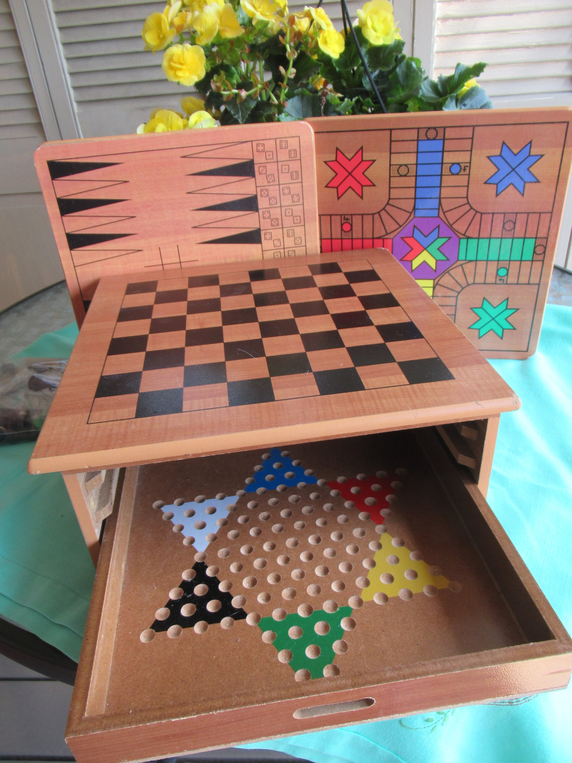 Wooden Box of Multiple Games - Etsy
