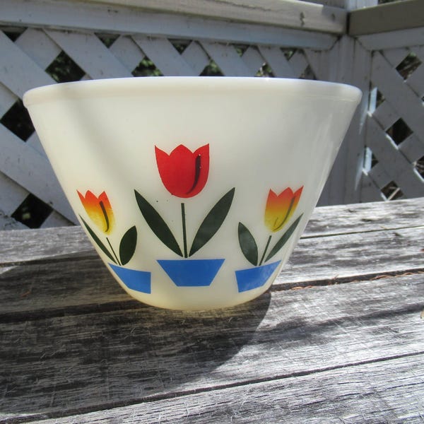 Fire King Tulip - Etsy