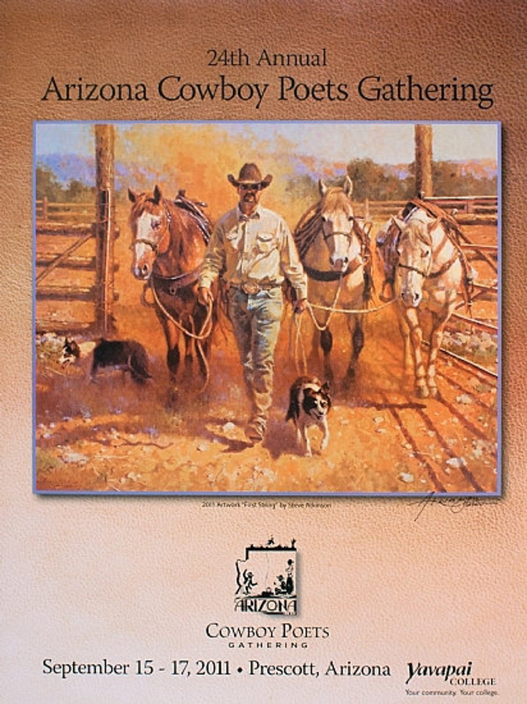 Arizona Cowboy Poets Gathering 2011 Poster - Signed by the Artist - Etsy