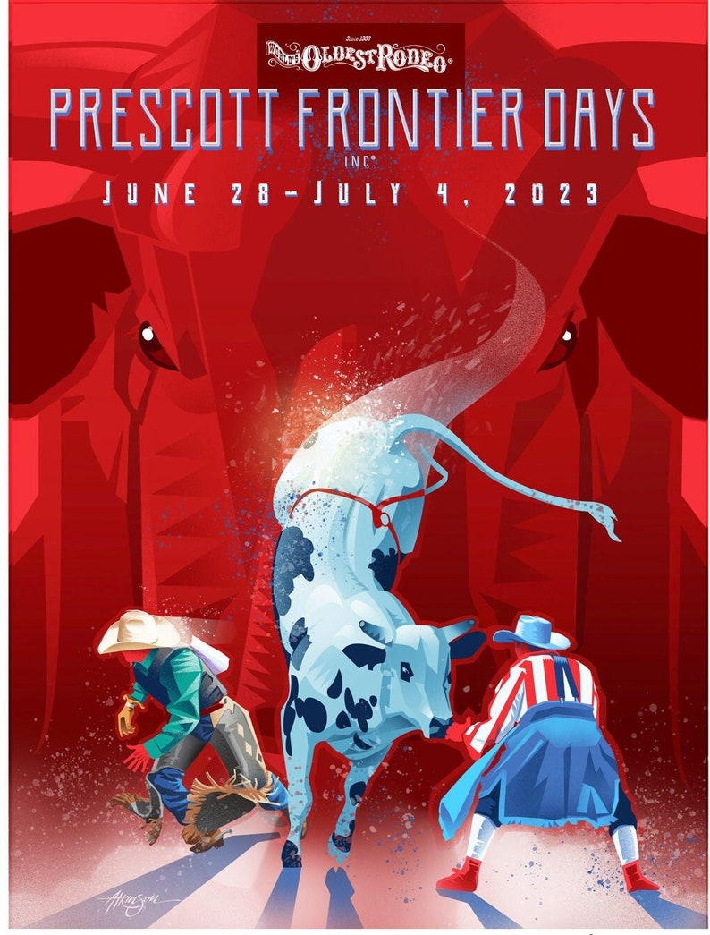 Prescott Frontier Days® World's Oldest Rodeo® 2023 Poster - Signed by ...