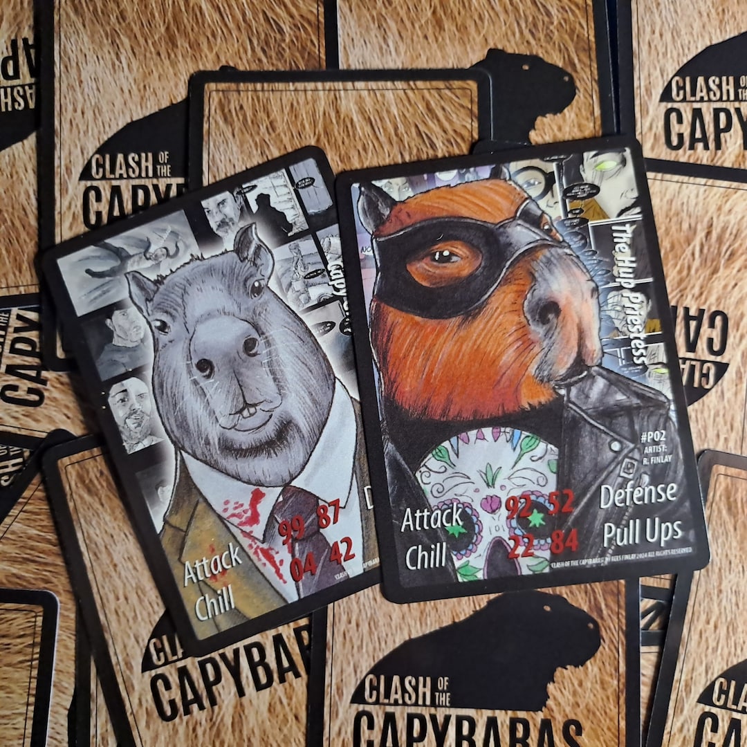 Clash of the Capybaras- Comic Book Promo Cards - Etsy