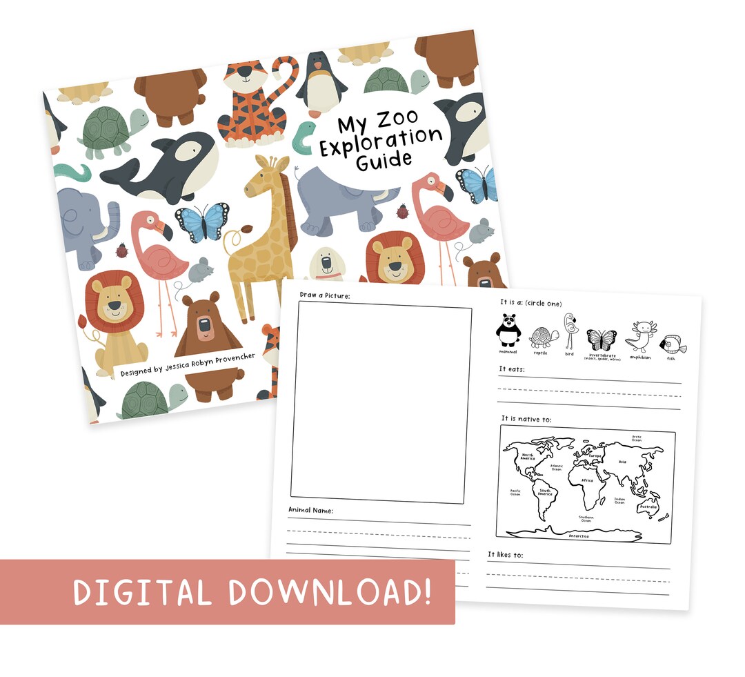 Zoo Animal Journal Field Trip Exploration Guide for Homeschool - Etsy