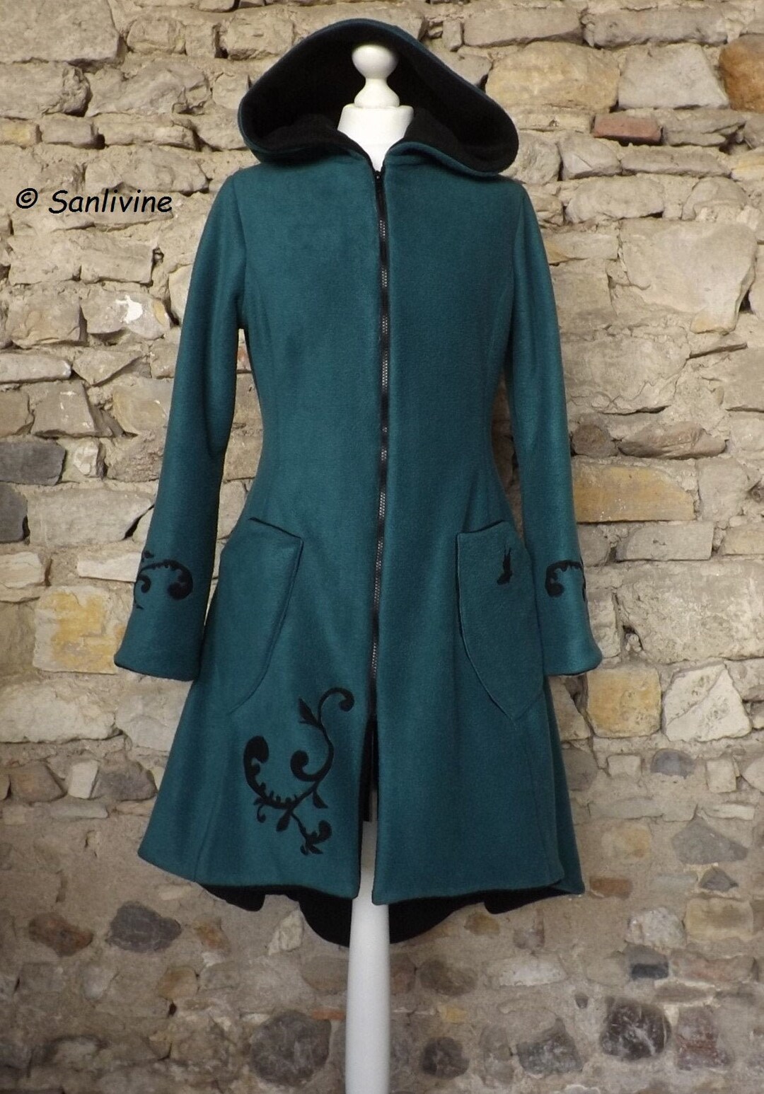 Fleece Lined Coat Elven Hood Colors to Choose From Elven Fairy Coat ...